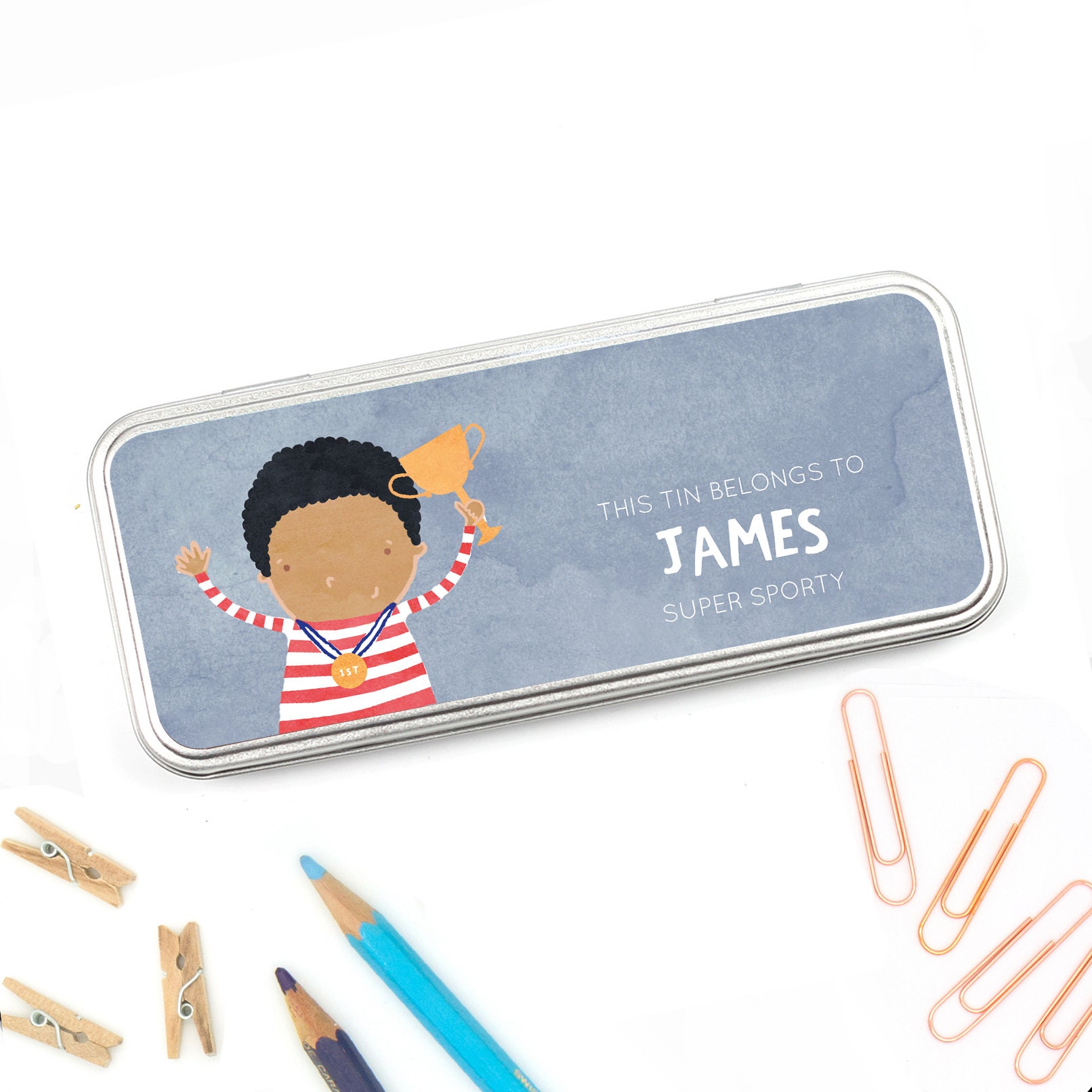Personalised Character Pencil Tin - Etsy UK