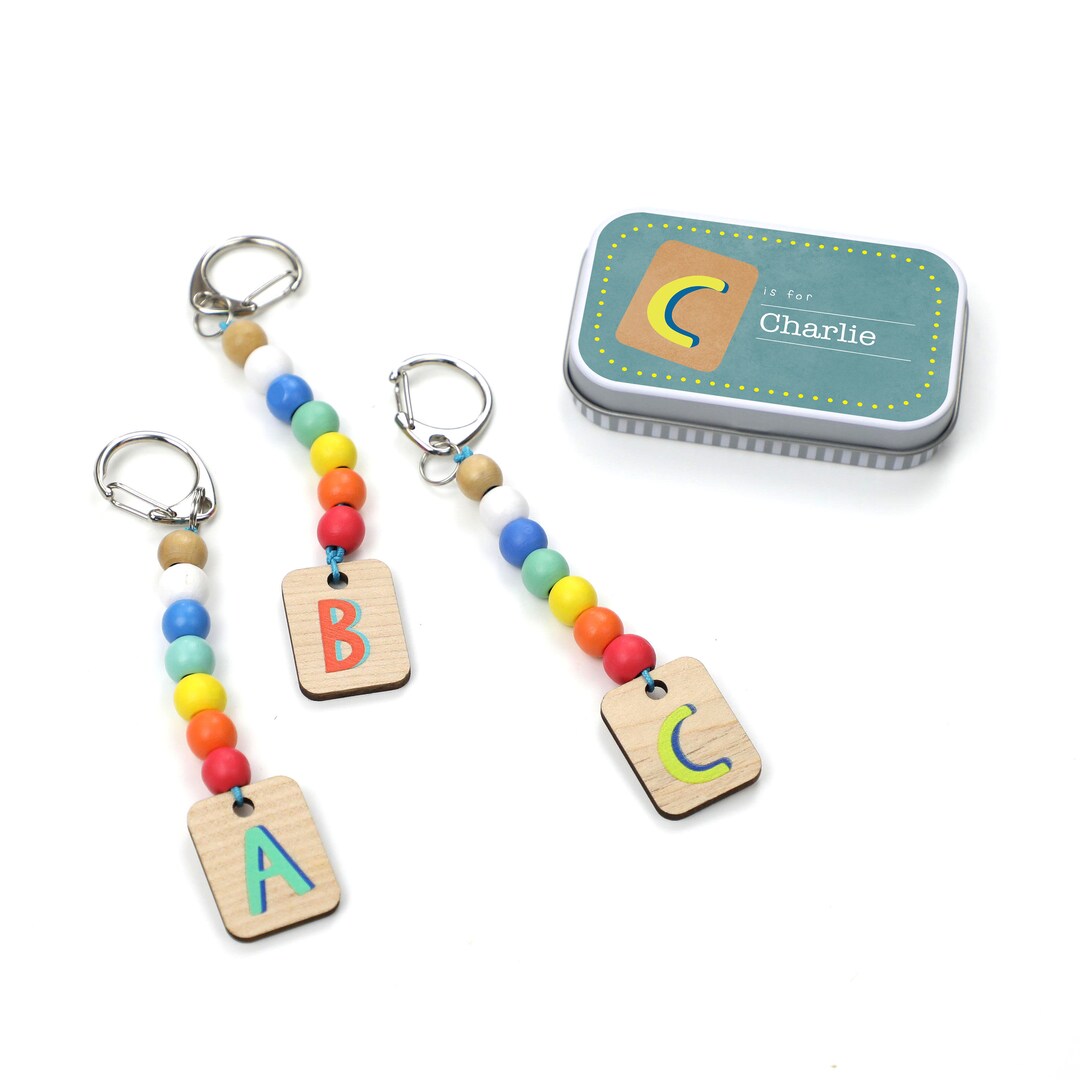Personalised Letter Keyring Gift Kit - Etsy
