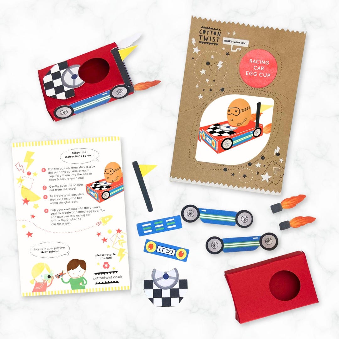 Make Your Own Matchbox Racing Car Egg Cup | Easter Craft Kit for Kids ...