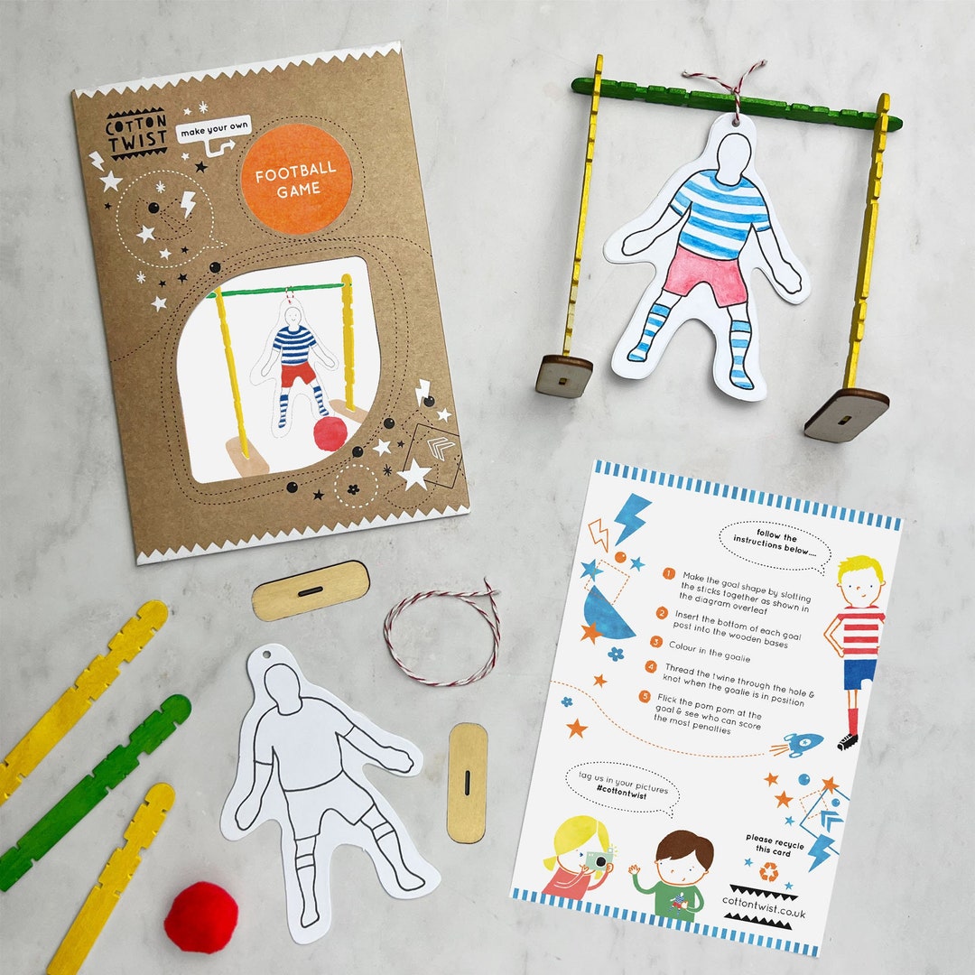 Make Your Own Football Game Kits Party Bag Filler Craft Kit Stocking ...