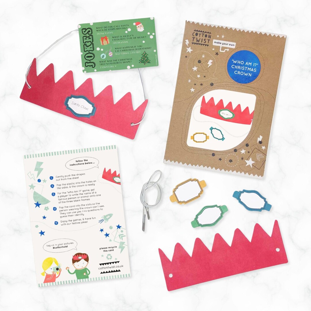 Make Your Own 'who Am I?' Christmas Cracker Crown | Christmas Crown ...