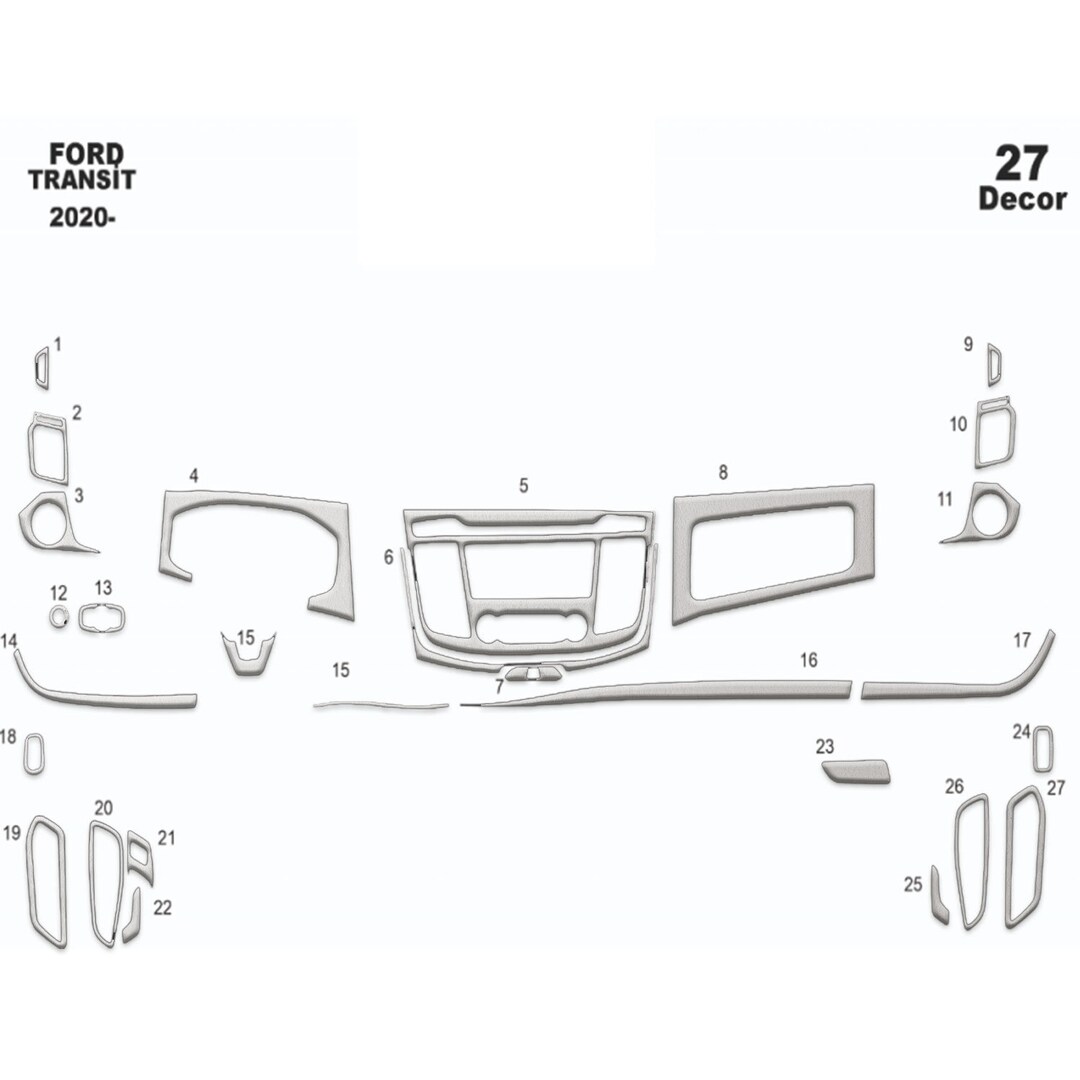 Ford Transit Dash Trim Kit 2020- - Etsy