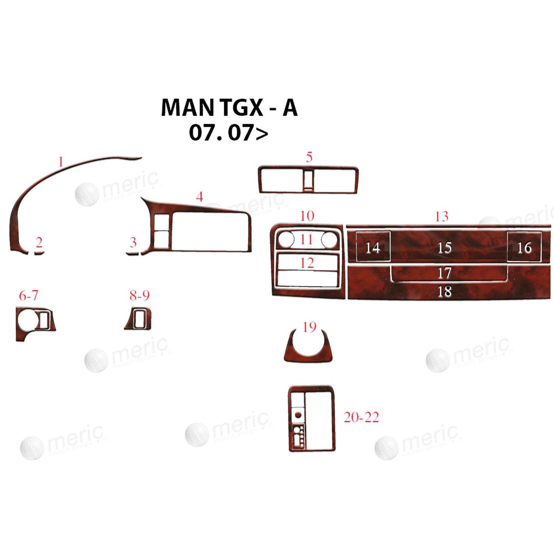 Man TGX-A Dash Trim Kit 2007 - Etsy