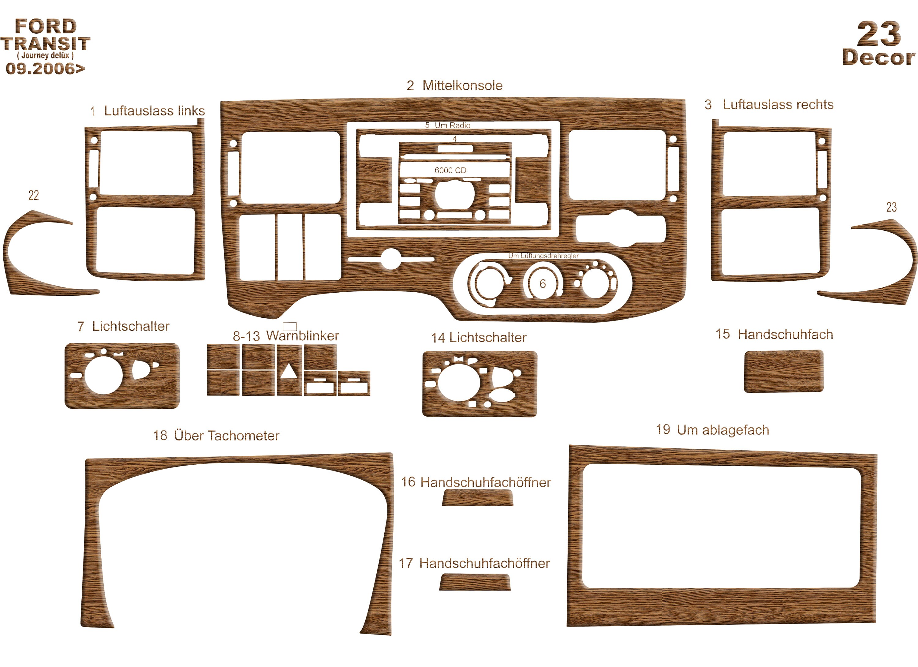 Ford Transit Dash Trim Kit 2010-2014 - Etsy