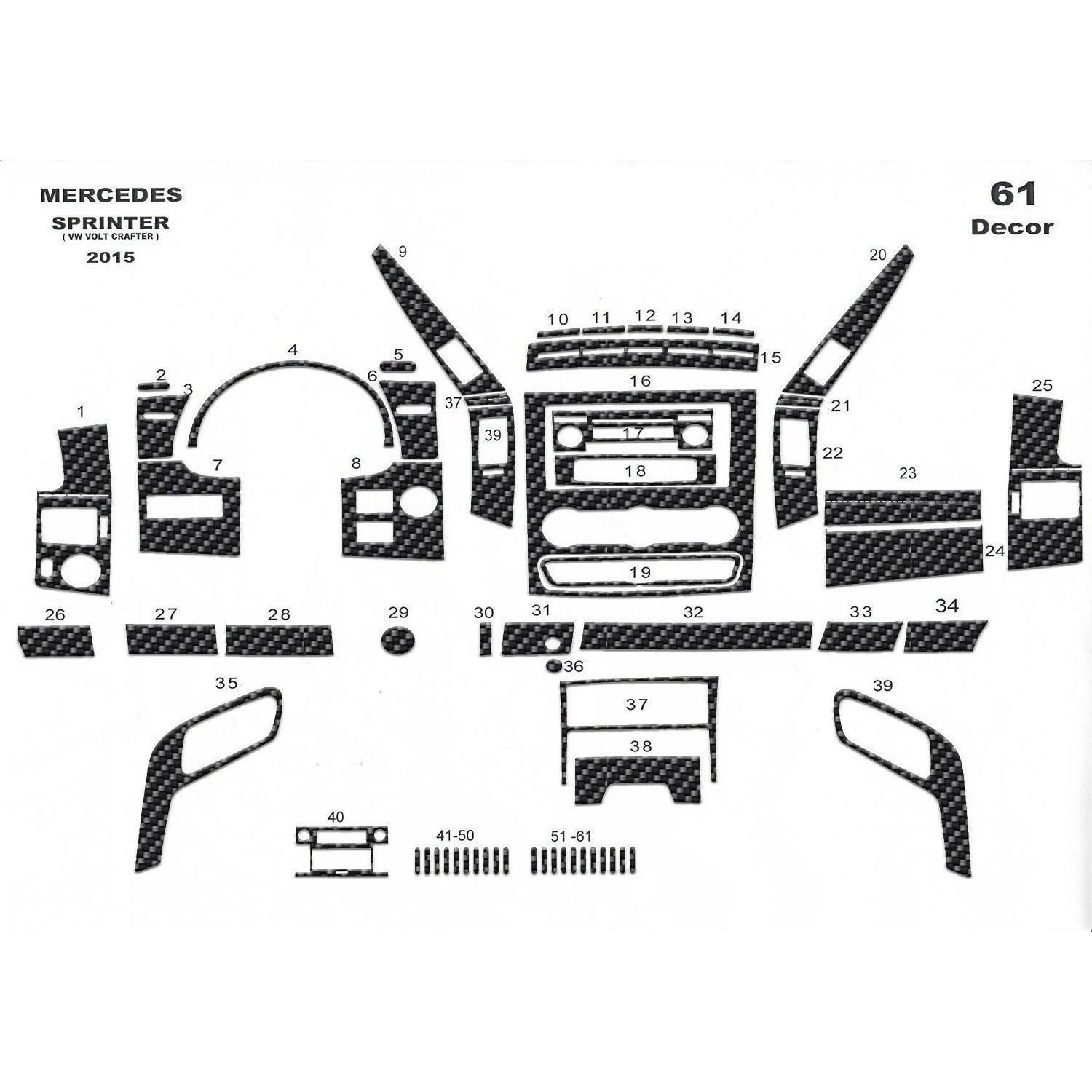 MERCEDES SPRİNTER Dash Trim Kit 2006-2019 - Etsy