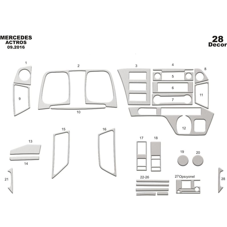 Mercedes Actros Dash Trim Kit 2011-2020 - Etsy Australia