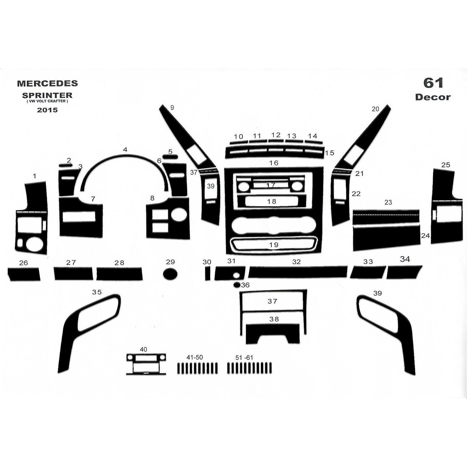 MERCEDES SPRİNTER Dash Trim Kit 2006-2019 - Etsy