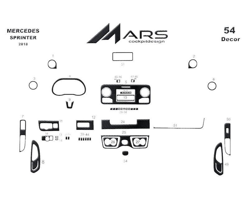 MERCEDES SPRİNTER Dash Trim Kit 2020-2023 - Etsy