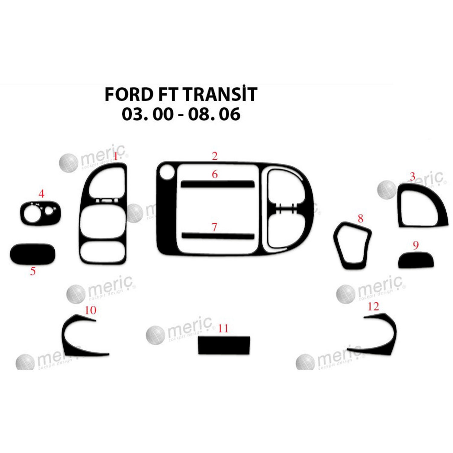 Ford Transit Dash Trim Kit 2000-2006 - Etsy