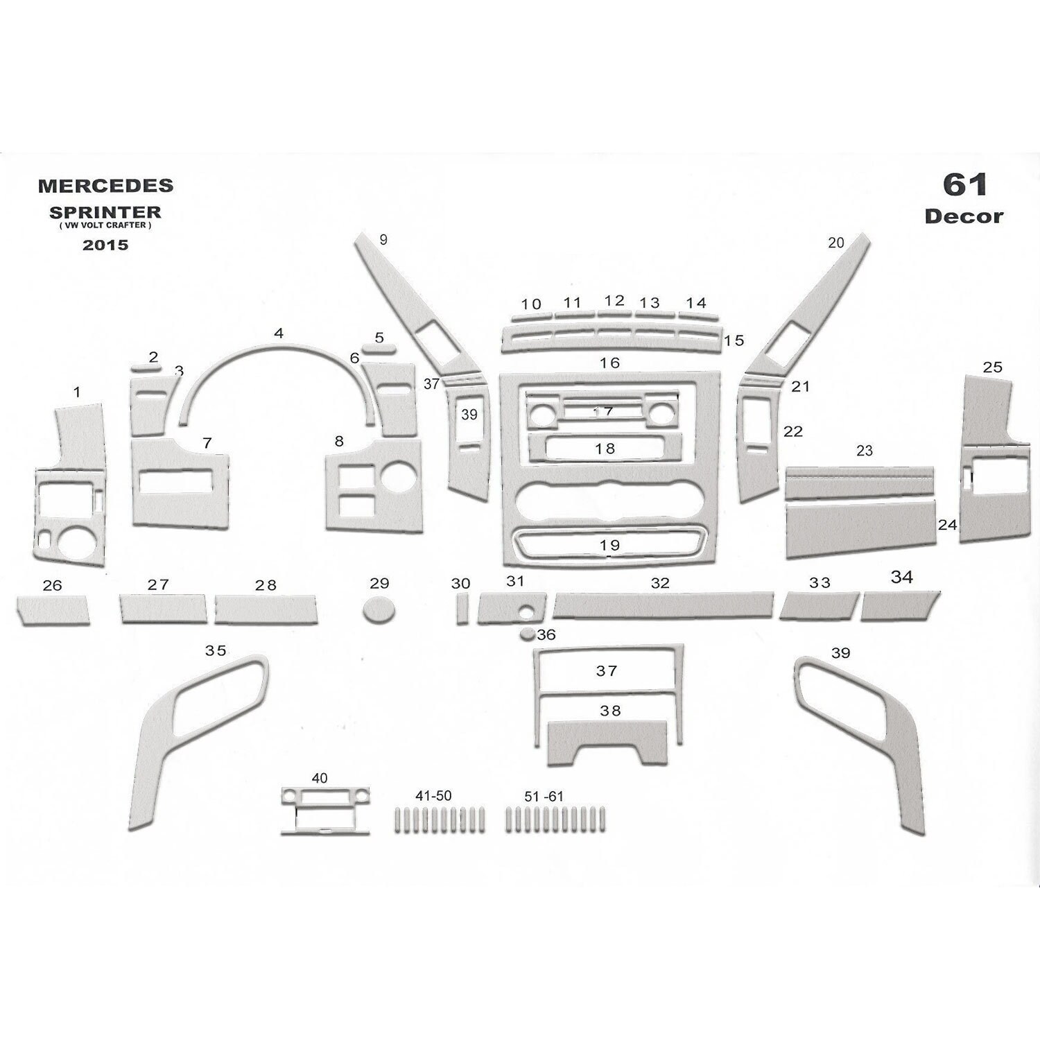 MERCEDES SPRİNTER Dash Trim Kit 2006-2019 - Etsy
