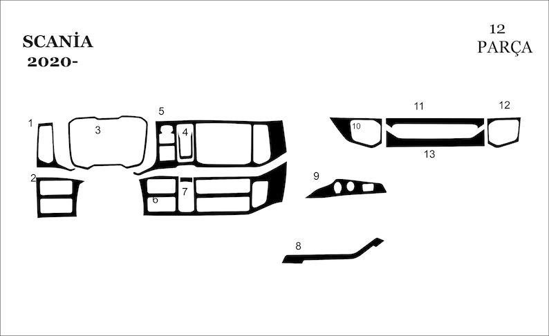 Scania R Dash Trim Kit 2020 - Etsy