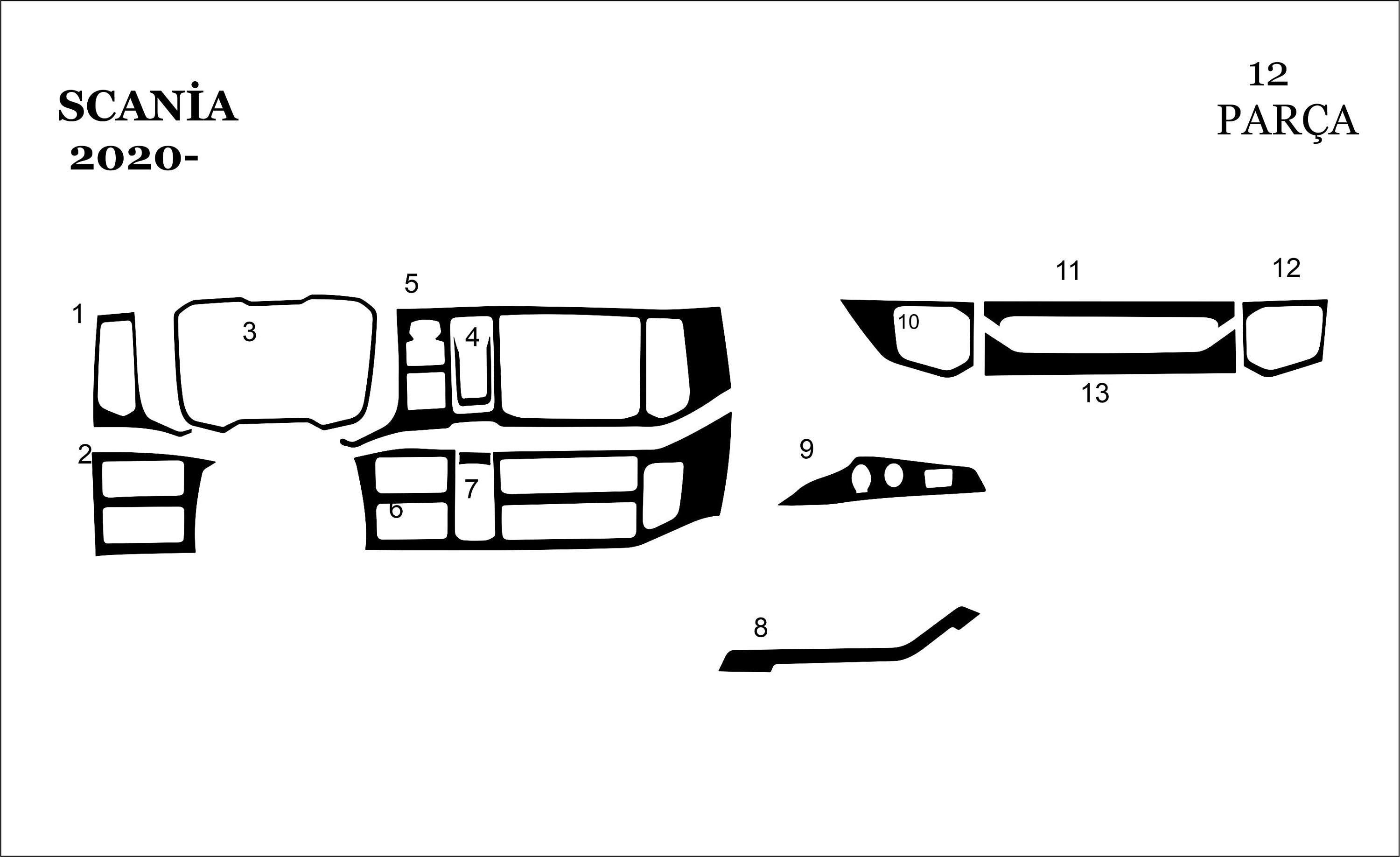 Scania R Dash Trim Kit 2020- - Etsy