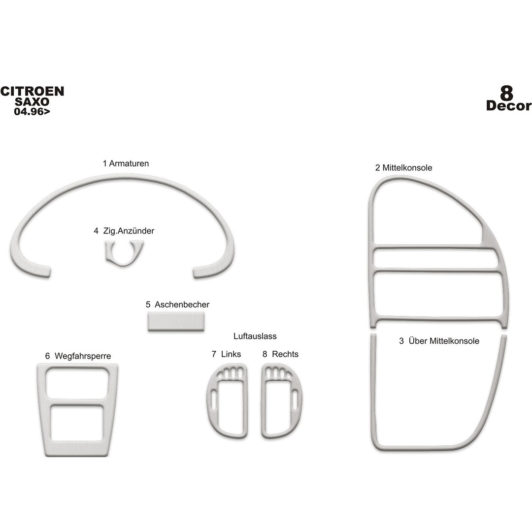 Citroen Saxo Dash Trim Kit 1996-1999 - Etsy