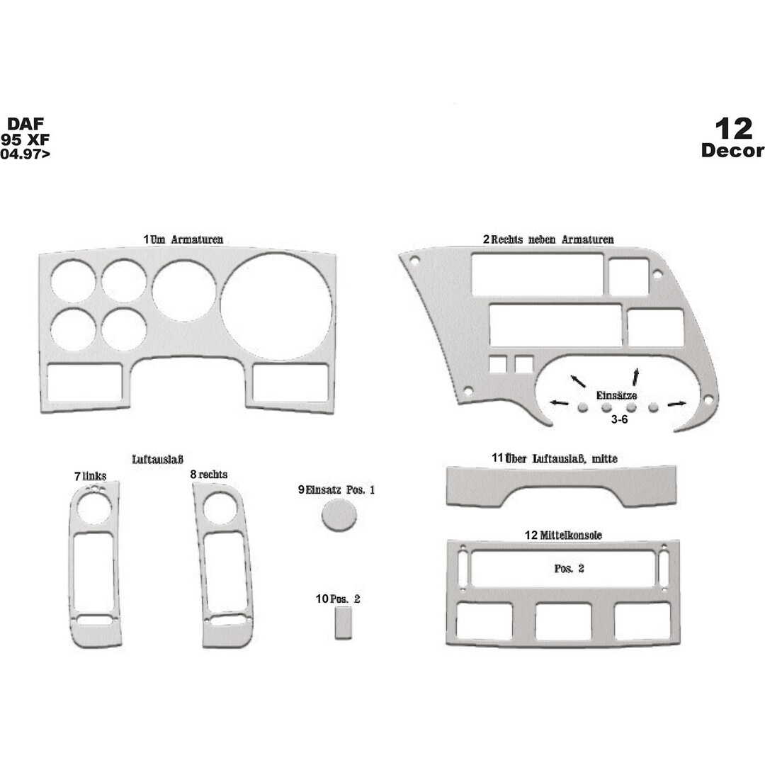Daf 95 XF Dash Trim Kit 1997 - Etsy