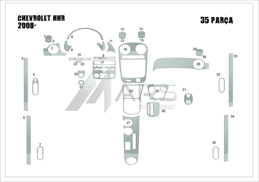 Chevrolet HHR 2008-2009 - Wood Look Dash Trim Kit - Auto Interior Panel ...