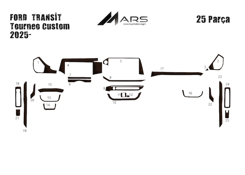 For Ford Tourneo Custom Dash Trim Kit 2025- - Etsy