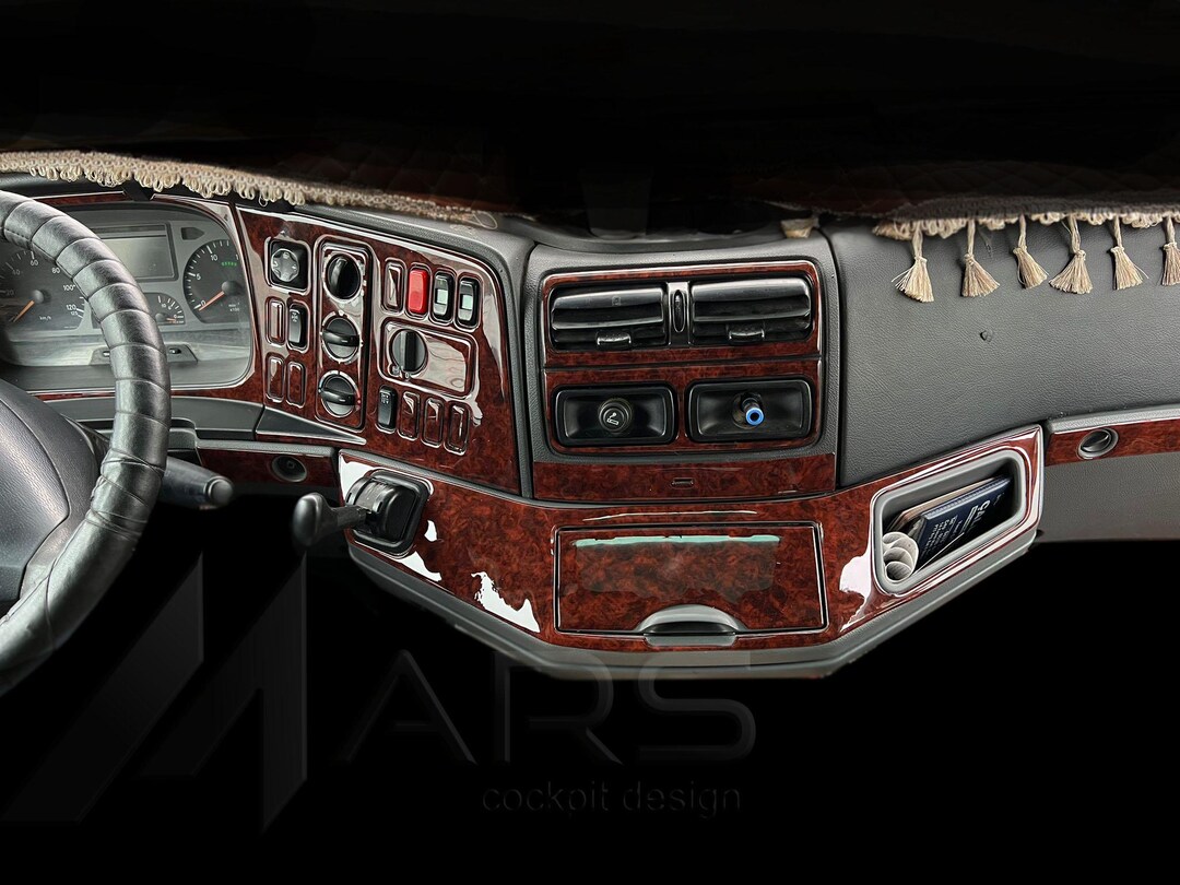 Wood Look Dash Trim Kit for Mercedes Axor-atego 2004- Auto Interior ...
