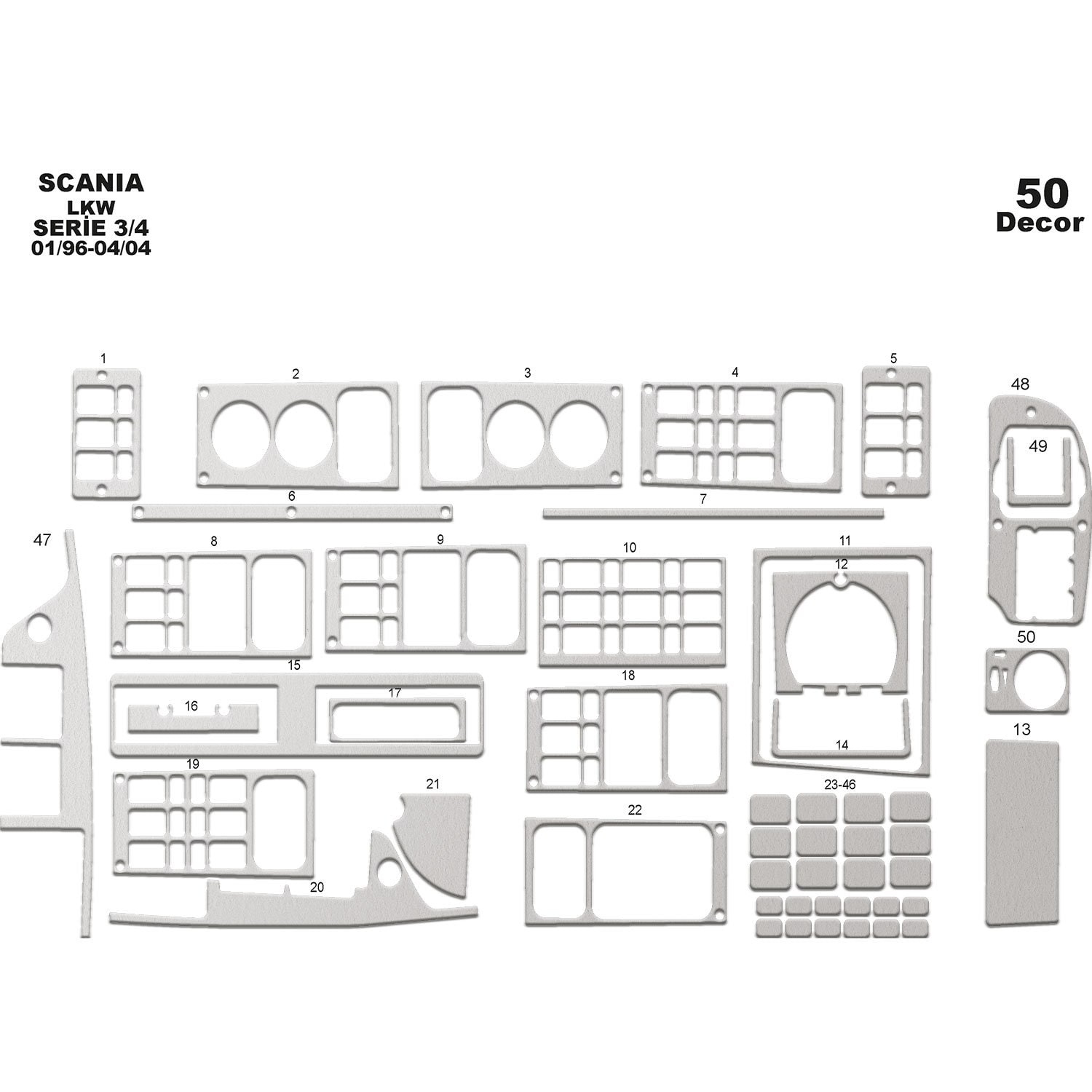 Scania LKW 3/4 Dash Trim Kit 1996-2004 - Etsy