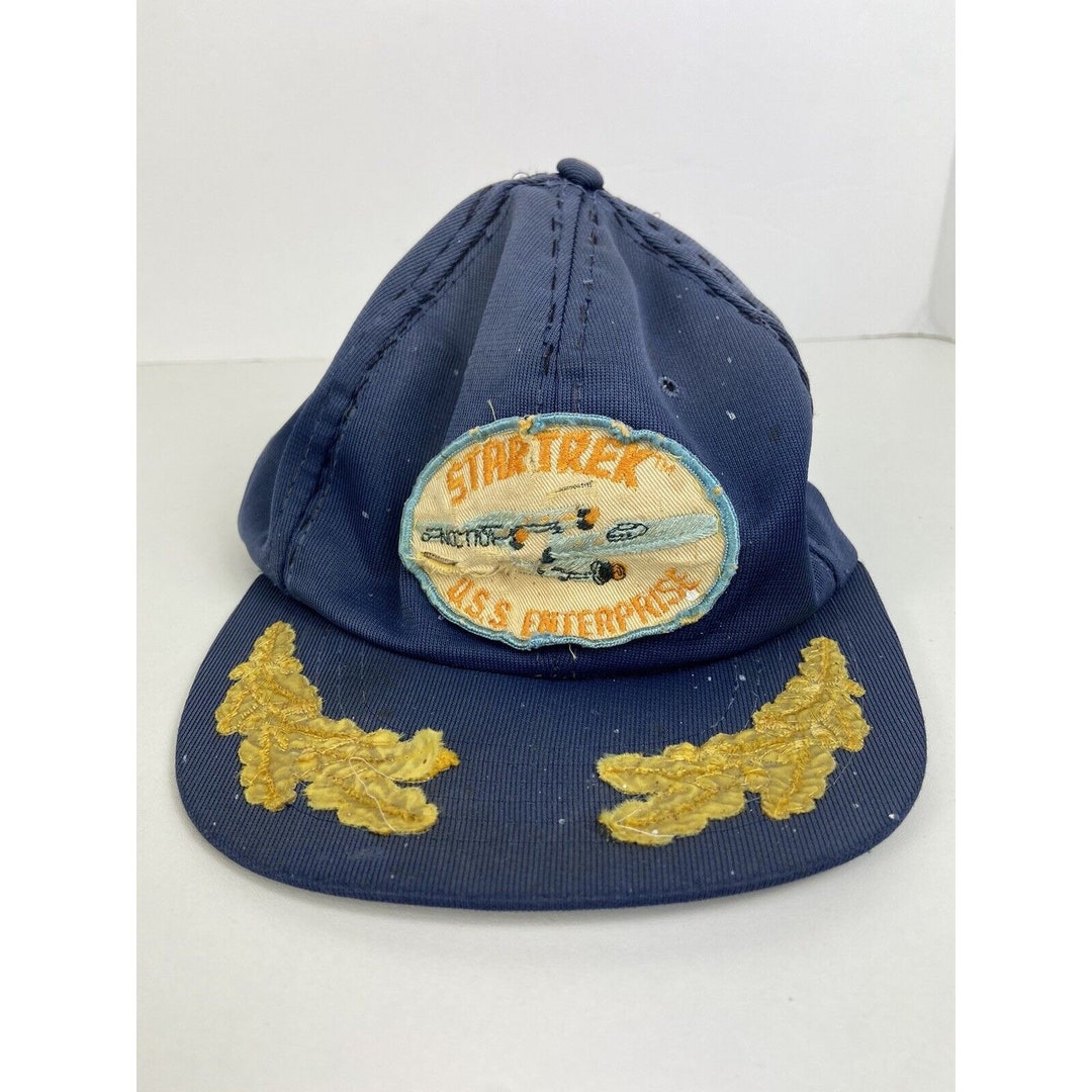 Vtg Star Trek Snapback USS Enterprise Patch Hat NCC-1701 Embroidered ...