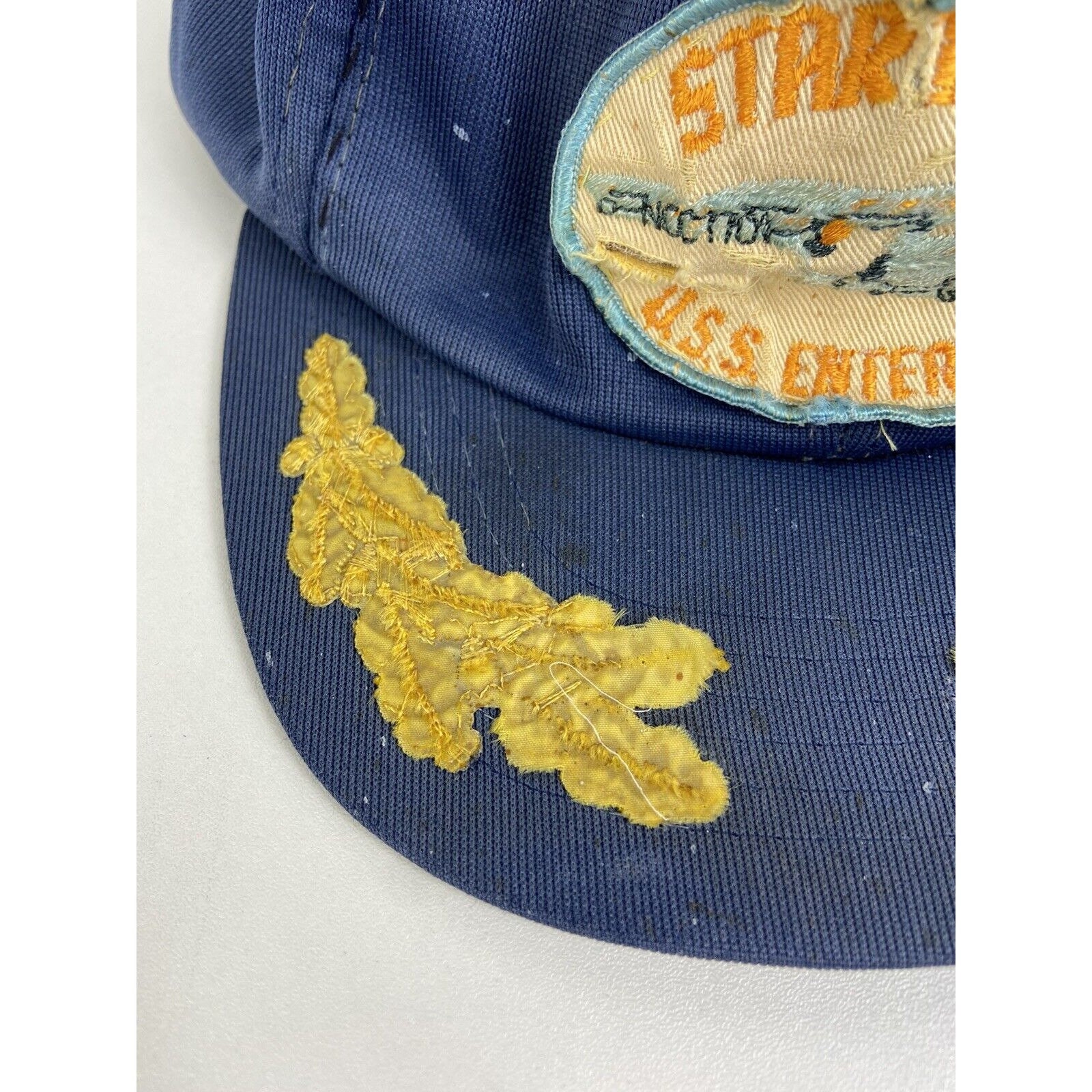 Vtg Star Trek Snapback USS Enterprise Patch Hat NCC-1701 Embroidered ...