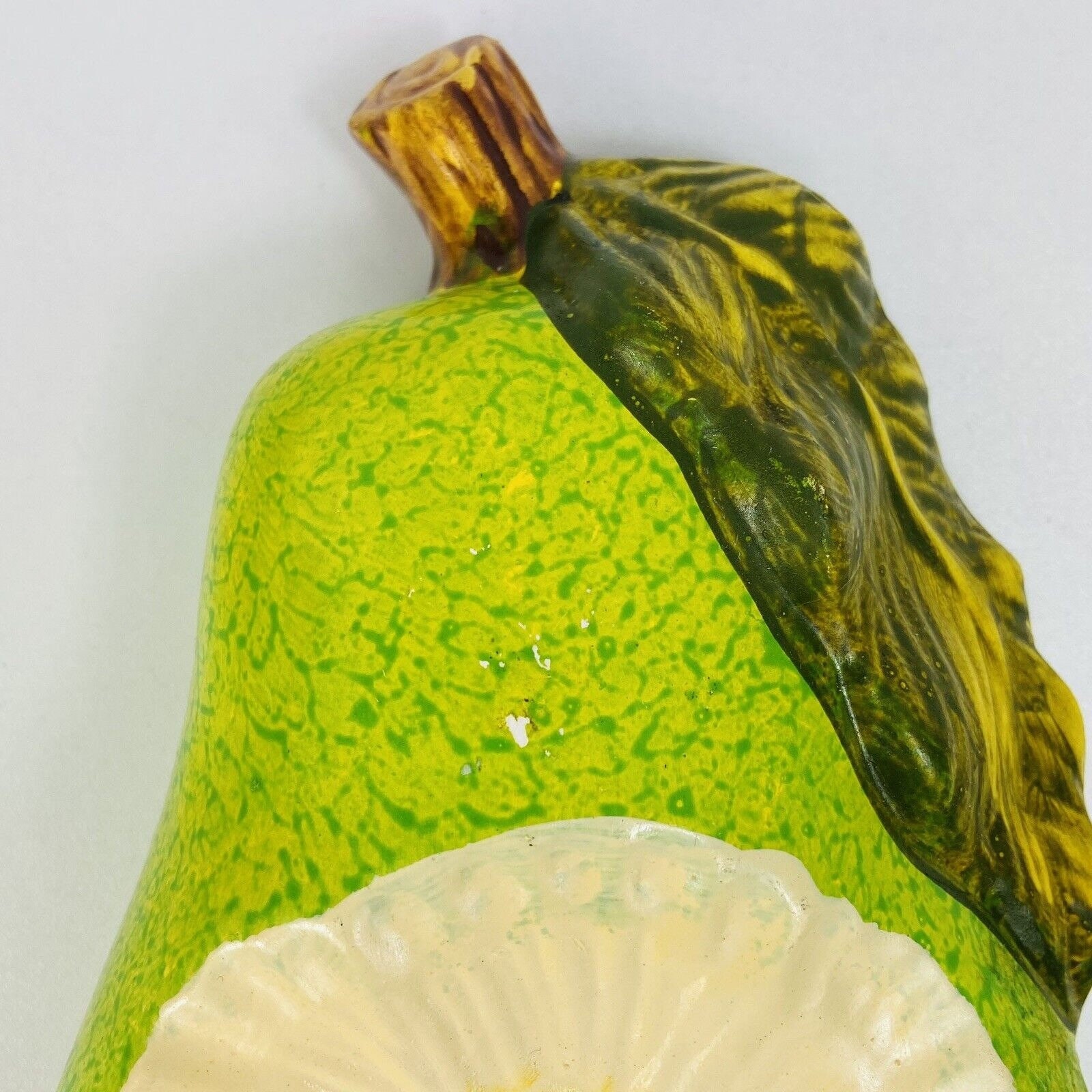 Vtg 8 Ceramic Pears Wall Hanging Set 3 Green Yelllow Speckled - Etsy