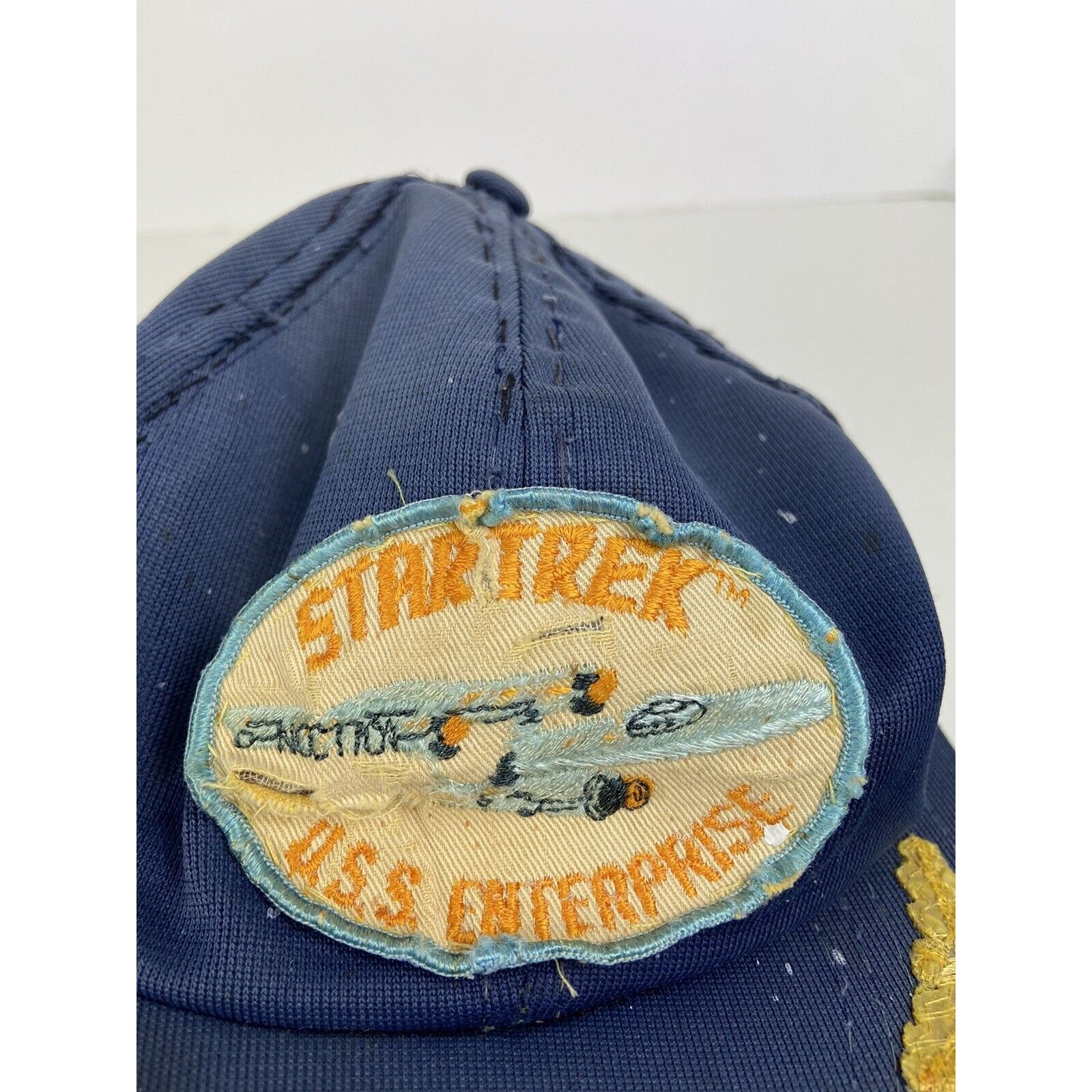 Vtg Star Trek Snapback USS Enterprise Patch Hat NCC-1701 Embroidered ...