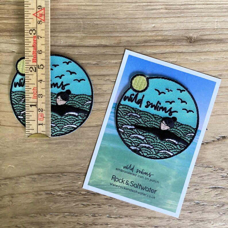Gift Bundle: Wild Swims Embroidered Patch Badge A6 Notebook - Etsy UK