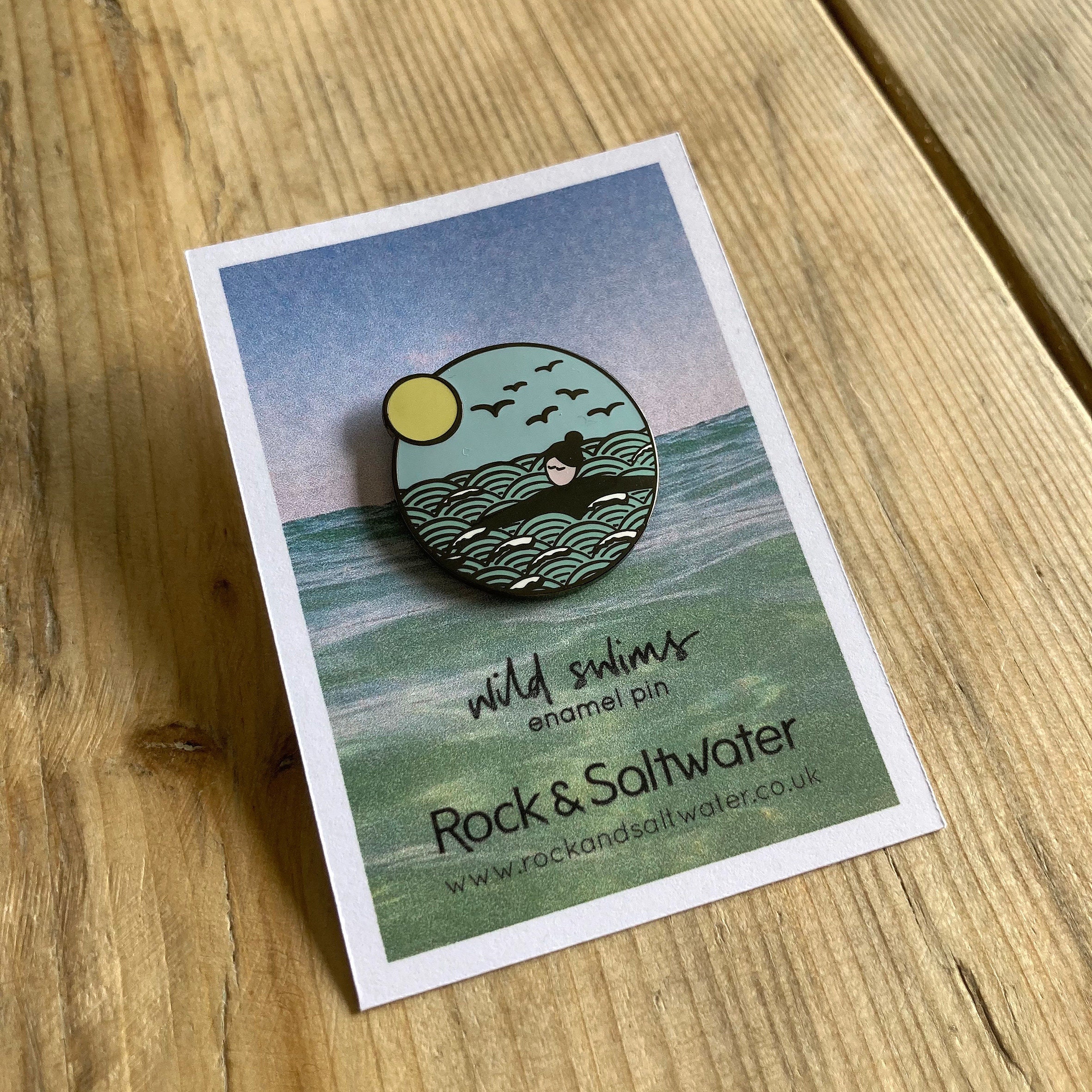 Wild Swims Enamel Pin Hard Enamel Black Nickel Pin Badge - Etsy UK