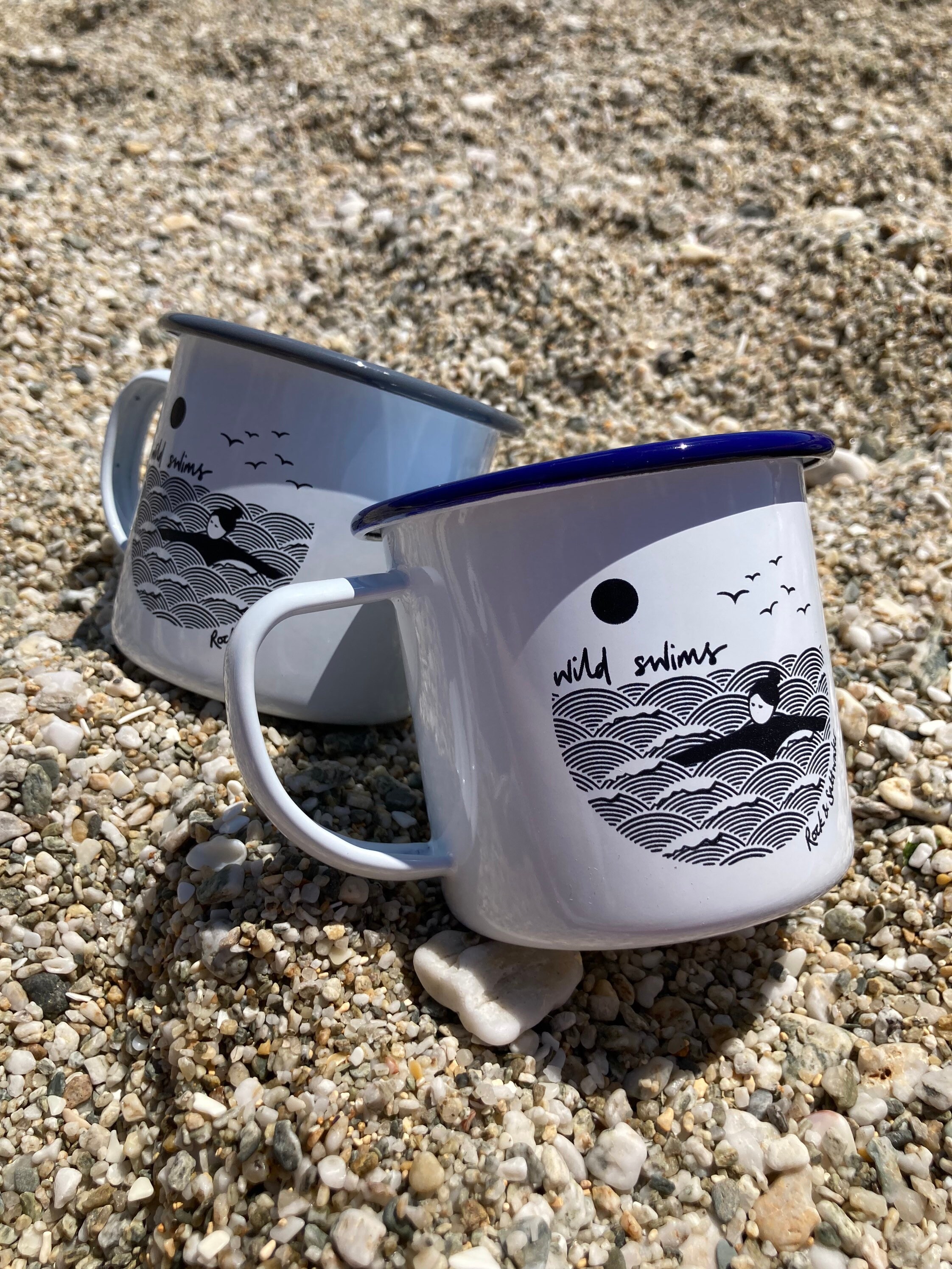 Wild Swimming Enamel Mug Perfect Post-swim Mug Camping Mug - Etsy UK