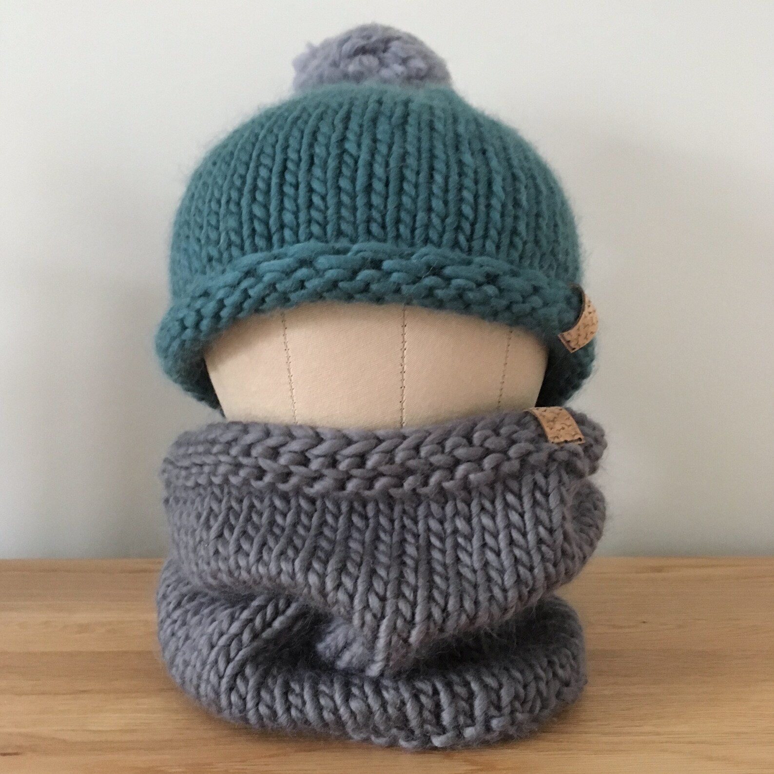 Bobble Hat Adult Size Ocean Teal Blue Green Merino Wool - Etsy