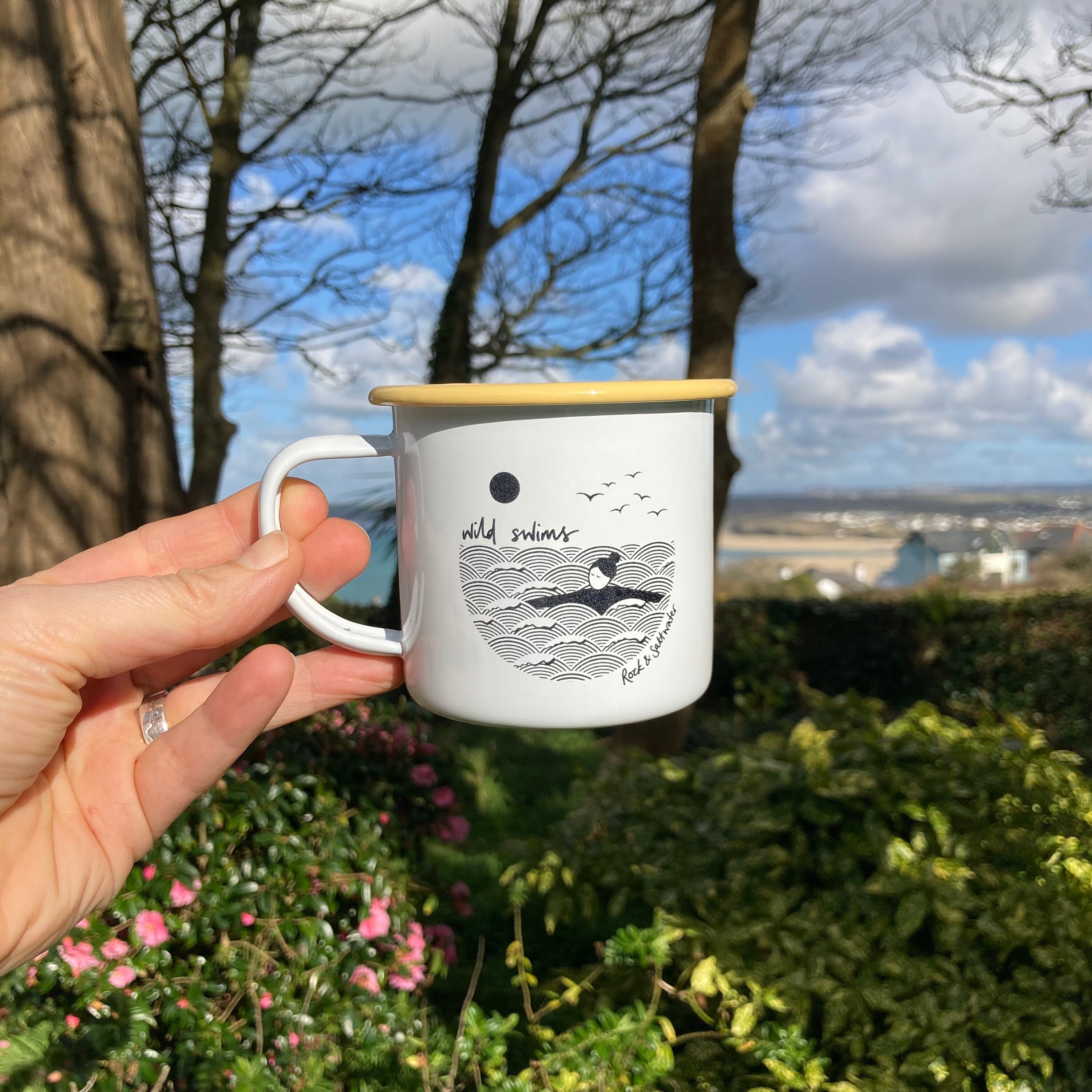 Wild Swimming Enamel Mug Perfect Post-swim Mug Camping Mug - Etsy UK