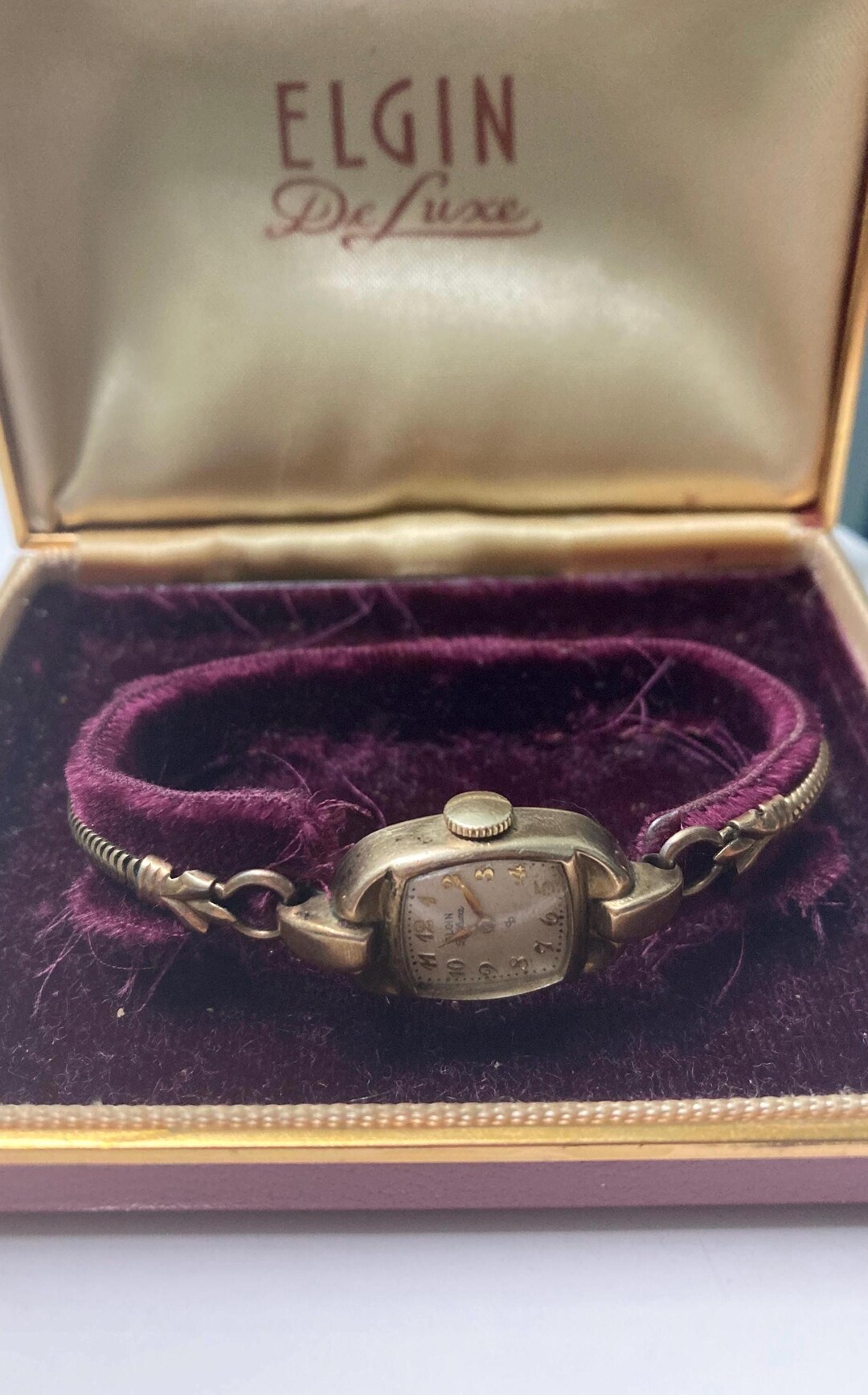 Vintage Elgin De Luxe Ladies 10k Gold Filled Watch With 6.5" 12k Gold Filled Band - Working ...