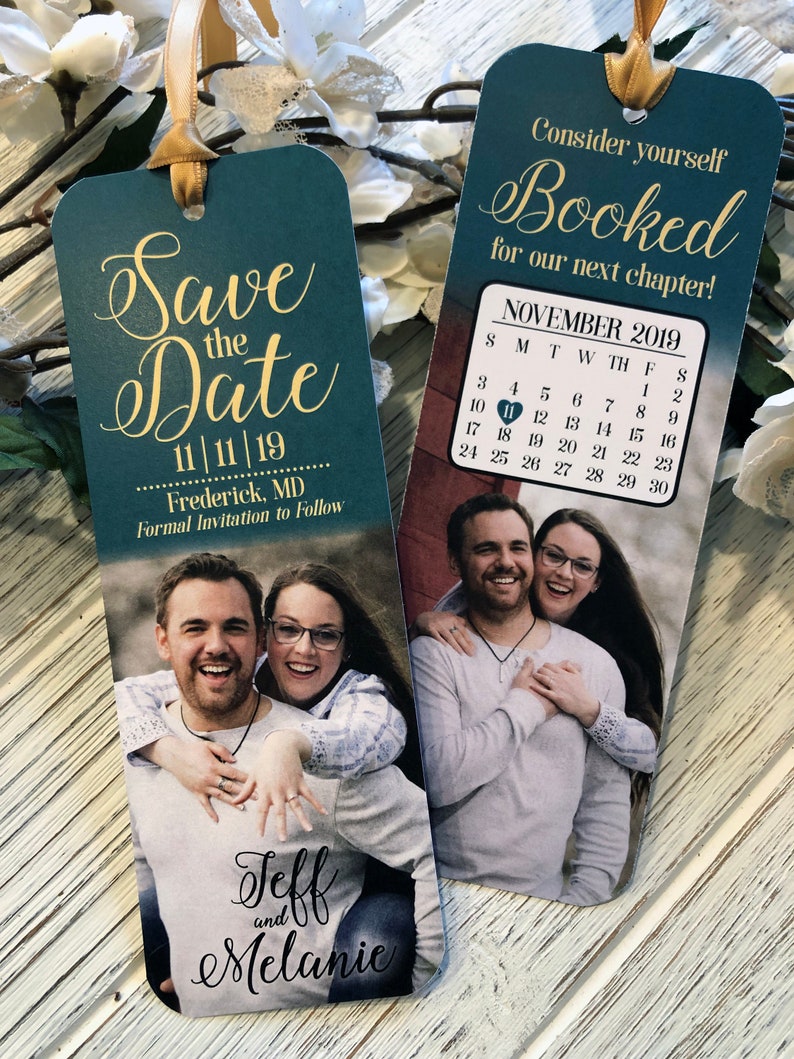 Customized Save the Date Bookmark Save the Date Bookmark - Etsy