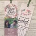 Customized Save the Date Bookmark, Save the Date, Bookmark Invitation ...