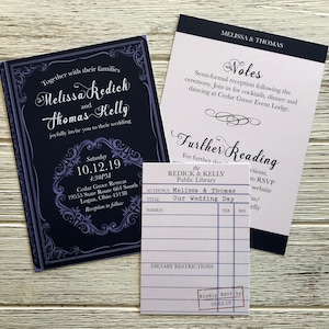 Literary Themed Wedding Invitations, Story Book Wedding Invitations ...