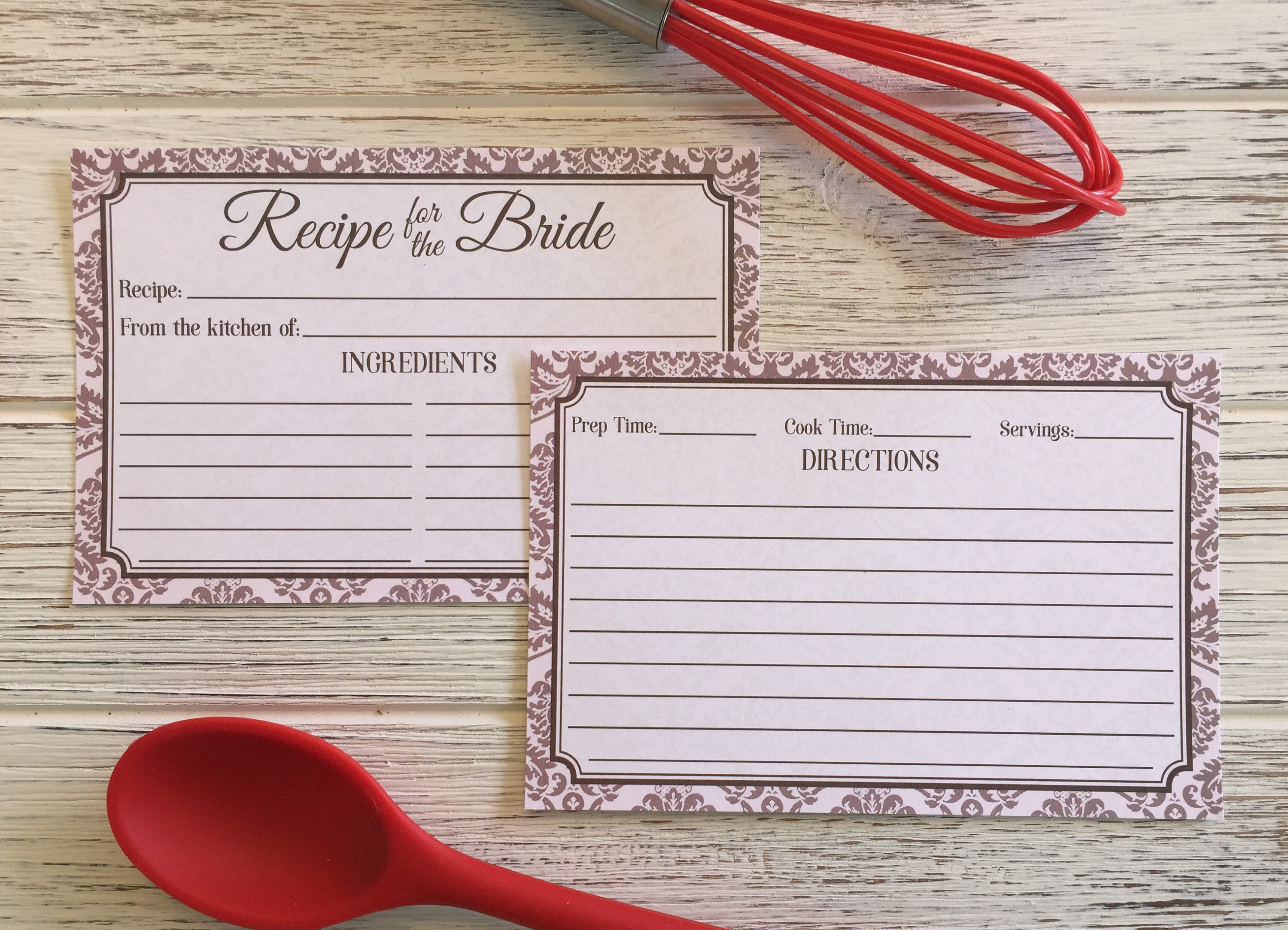 Personalized Recipe Card Printable Recipe Card Printed - Etsy