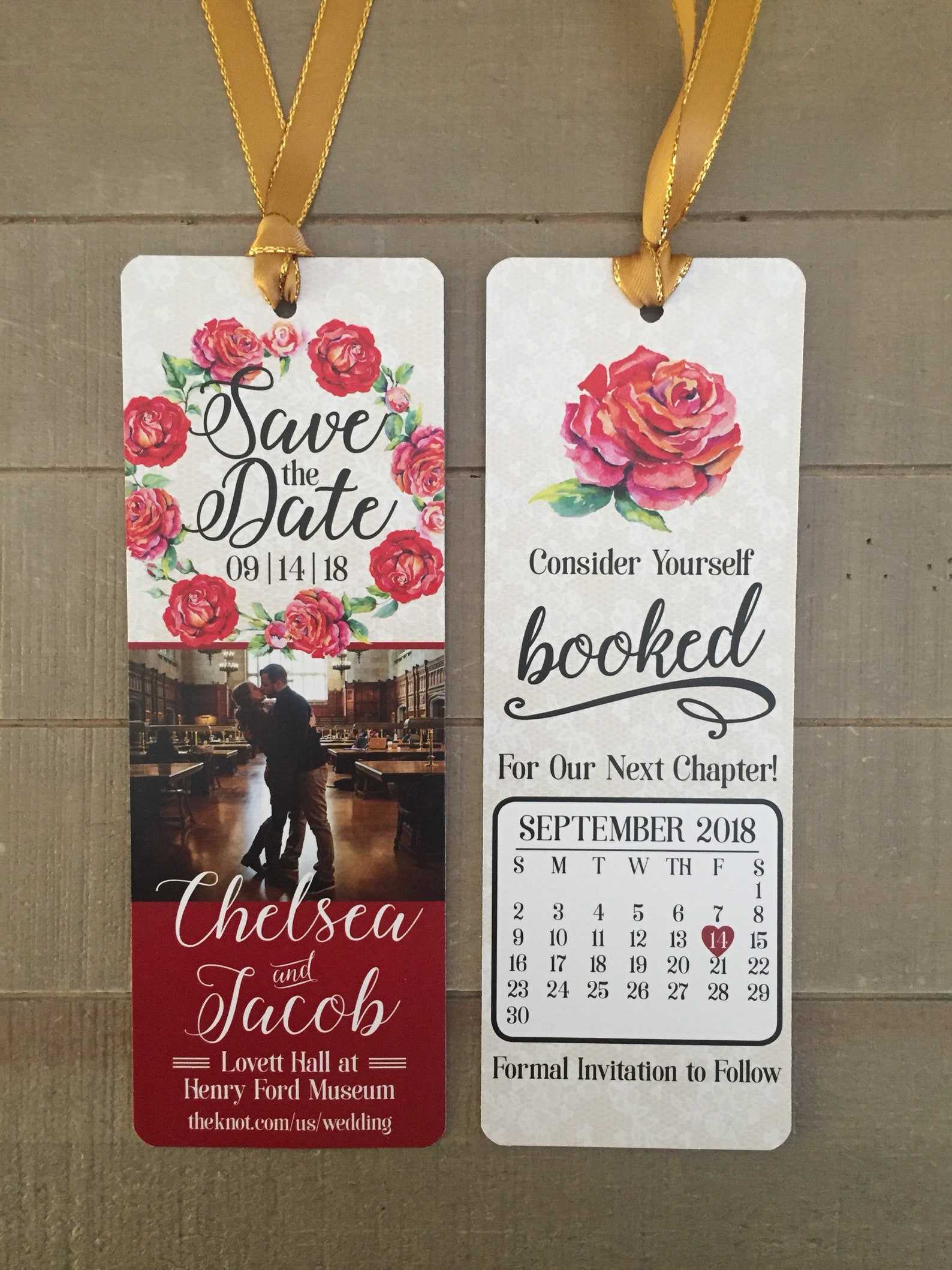Customized Save the Date Bookmark Save the Date Bookmark - Etsy
