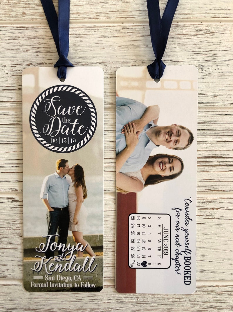 Customized Save The Date Bookmark Save The Date Bookmark | Etsy