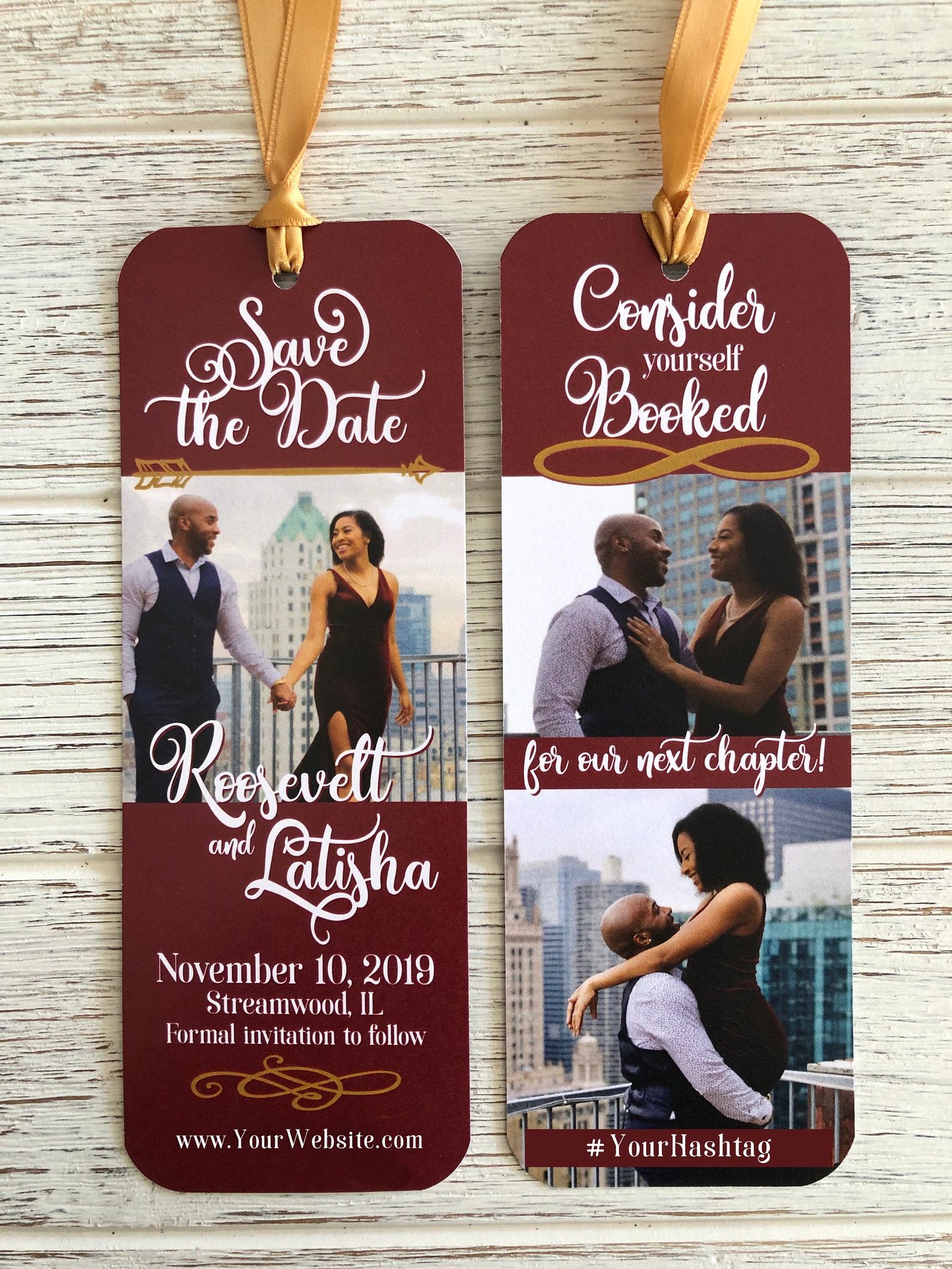 Customized Save the Date Bookmark Save the Date Bookmark - Etsy