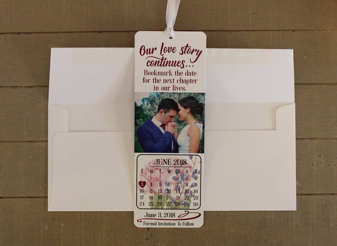 Customized Save the Date Bookmark Save the Date Bookmark - Etsy