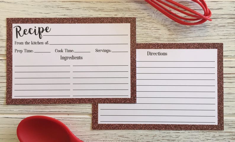 Personalized Recipe Card Printable Recipe Card Printed - Etsy
