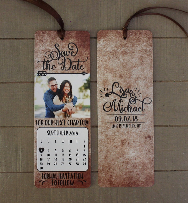 Customized Save the Date Bookmark Save the Date Bookmark | Etsy