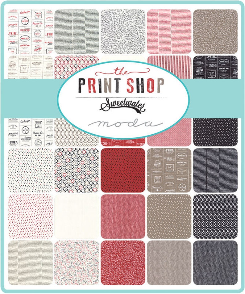 The Print Shop Collection Sweetwater Moda Fabric Cotton | Etsy