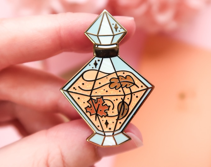 Bottled Autumn Enamel Pin, Glitter Pin, Cute Enamel Pin, Pin Badge ...