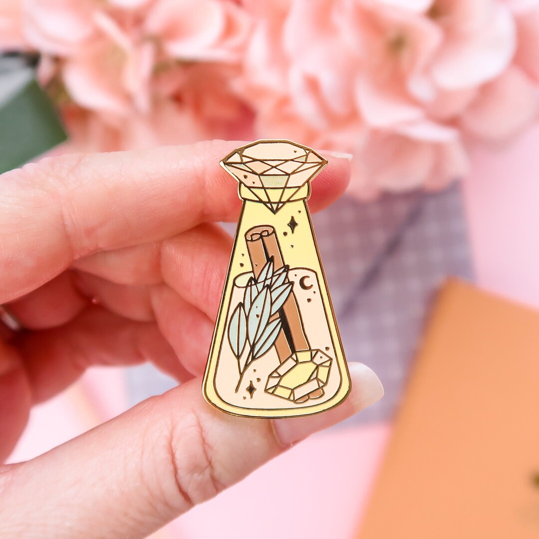 Confidence Potion Enamel Pin, Glitter Pin, Cute Enamel Pin, Pin Badge ...