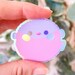 Purple Puffer Fish Holographic Sticker, Holo, Cute Stickers, Planner ...