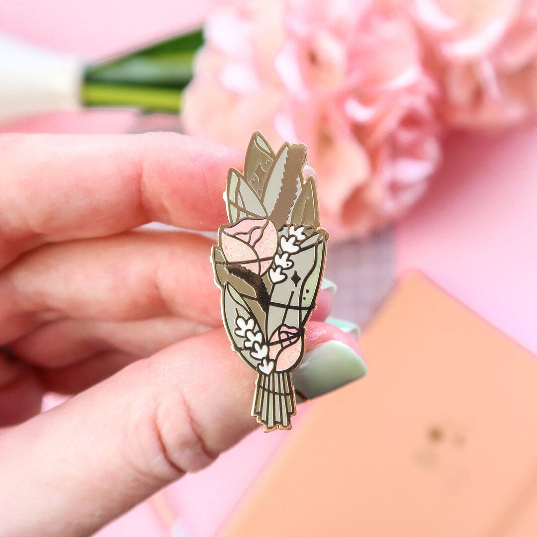 Smudge Stick Enamel Pin: Gold Plated Witchcraft Plant Magick - Etsy