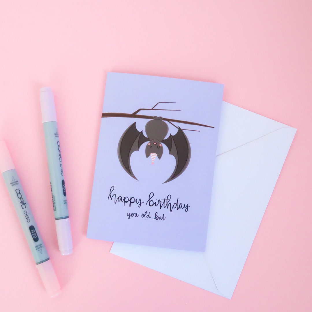 Happy Birthday Old Bat Greeting Card, Cards for Him, Cards for Her ...