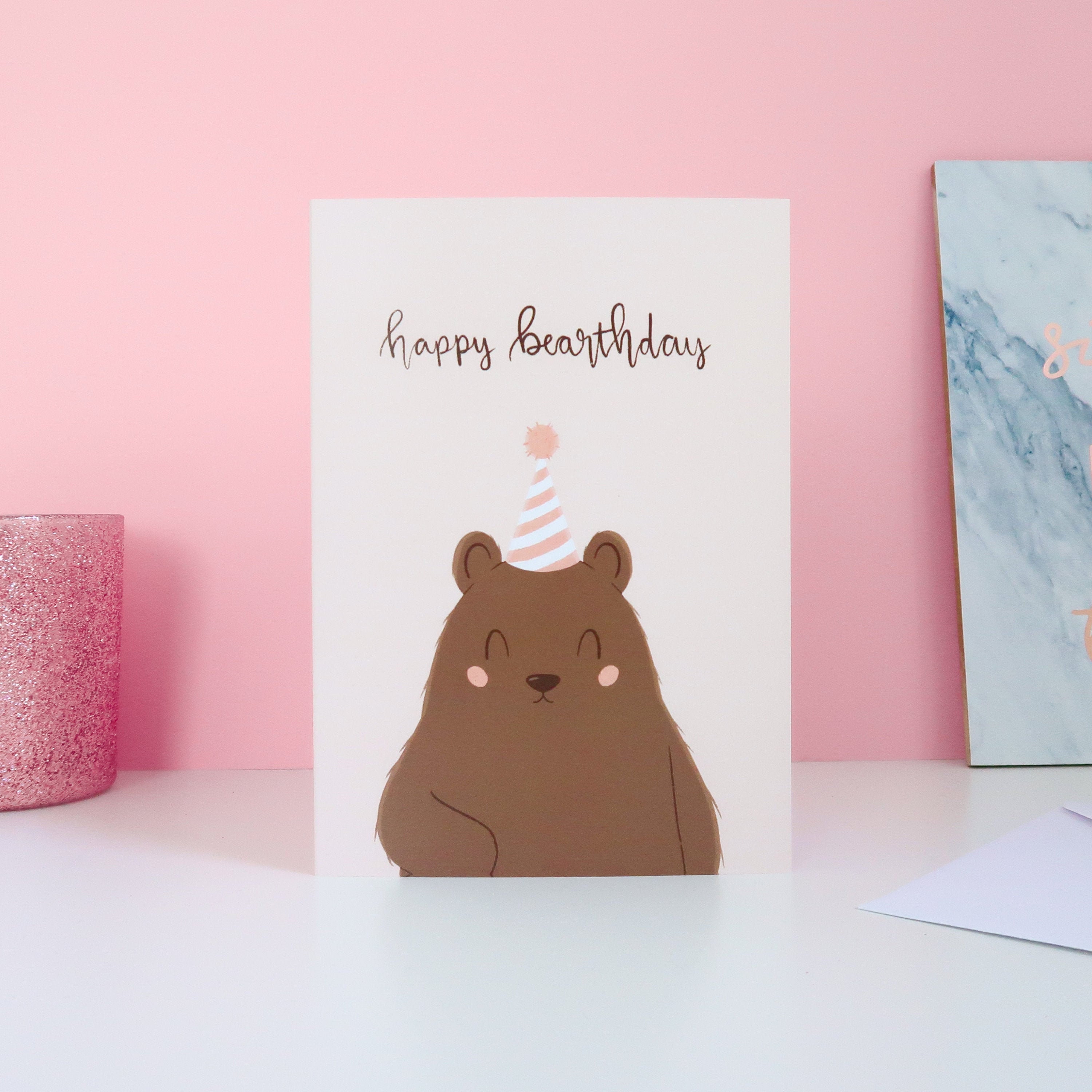 Happy Bearthday Greeting Card Birthday Card Cards for him | Etsy