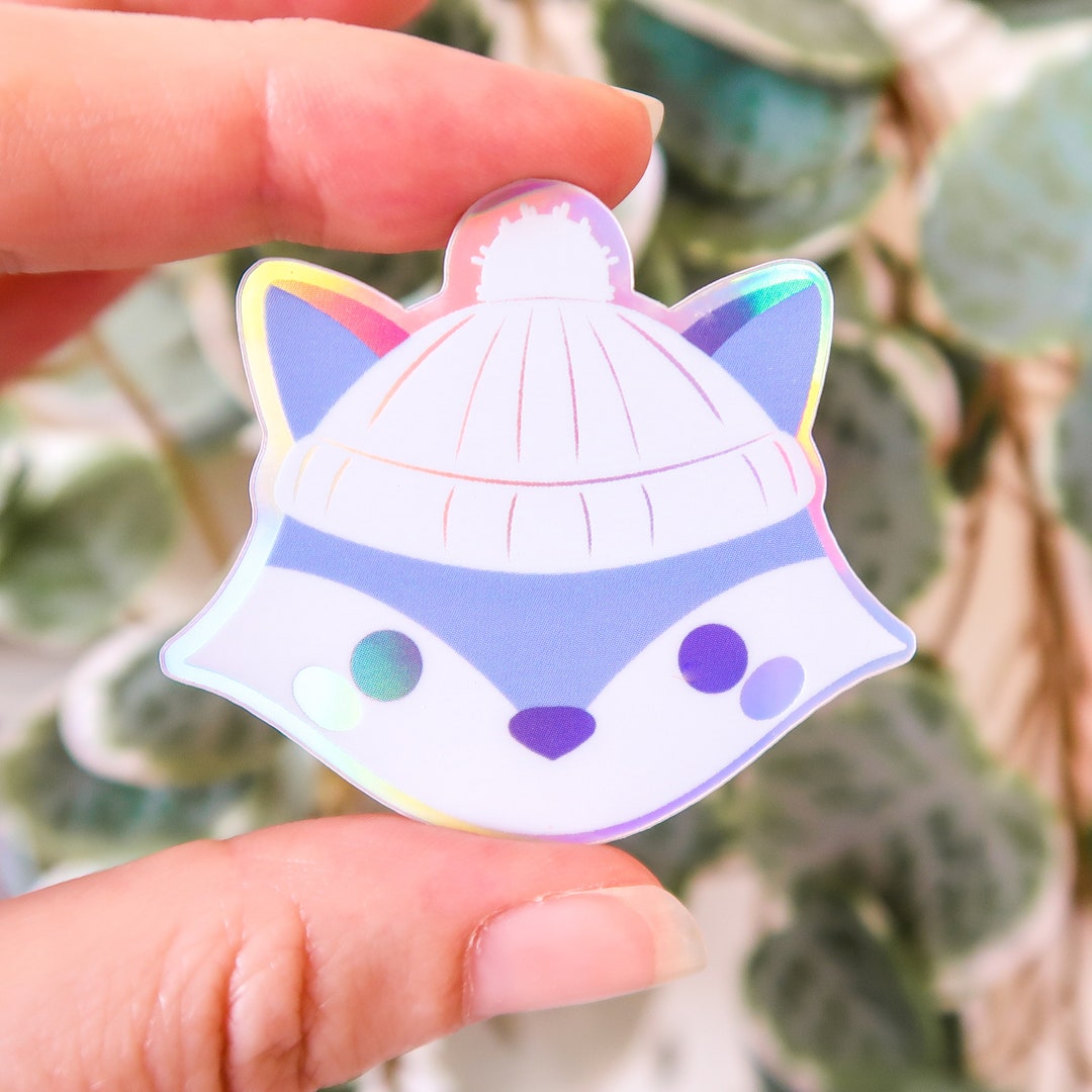 Winter Fox Holographic Sticker, Holo, Cute Stickers, Planner Sticker ...